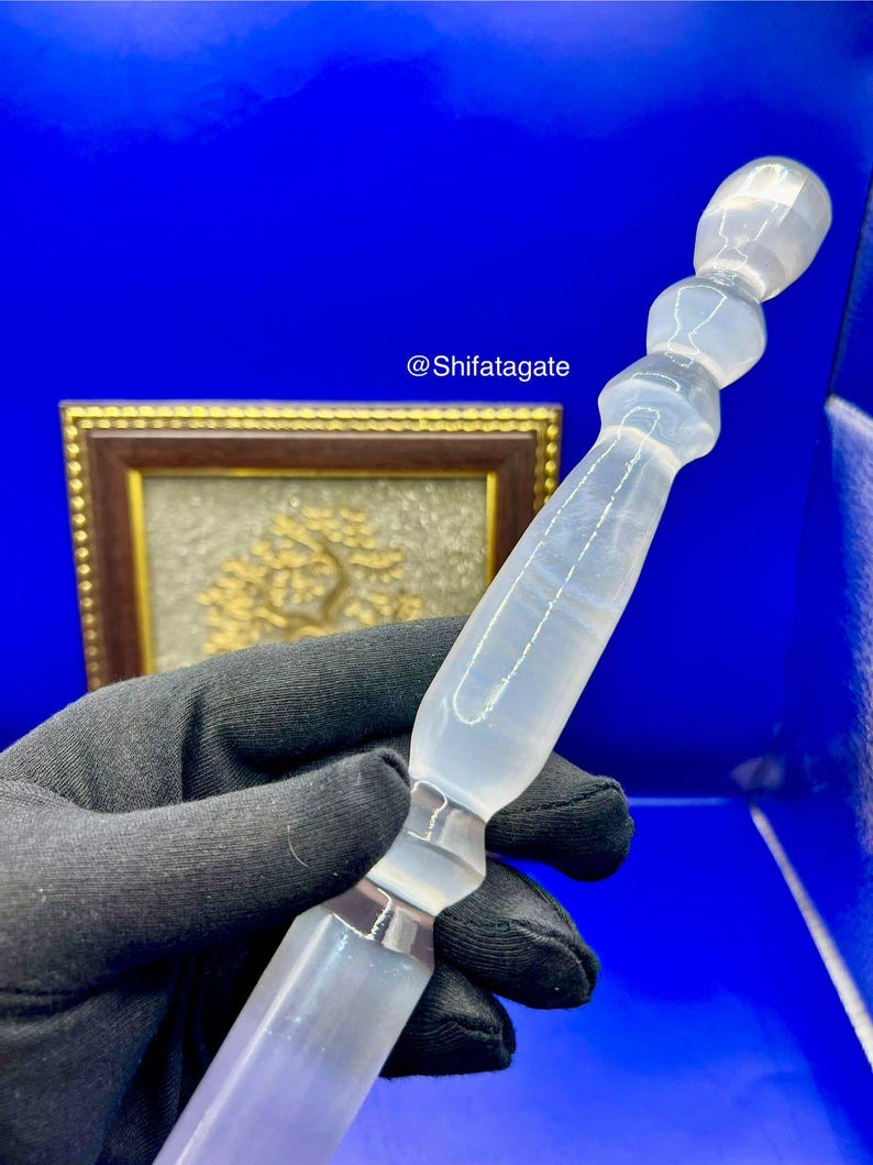 Handmade 13 Inch Selenite Crystal Wand, Reiki Healing Tool, Energy ...