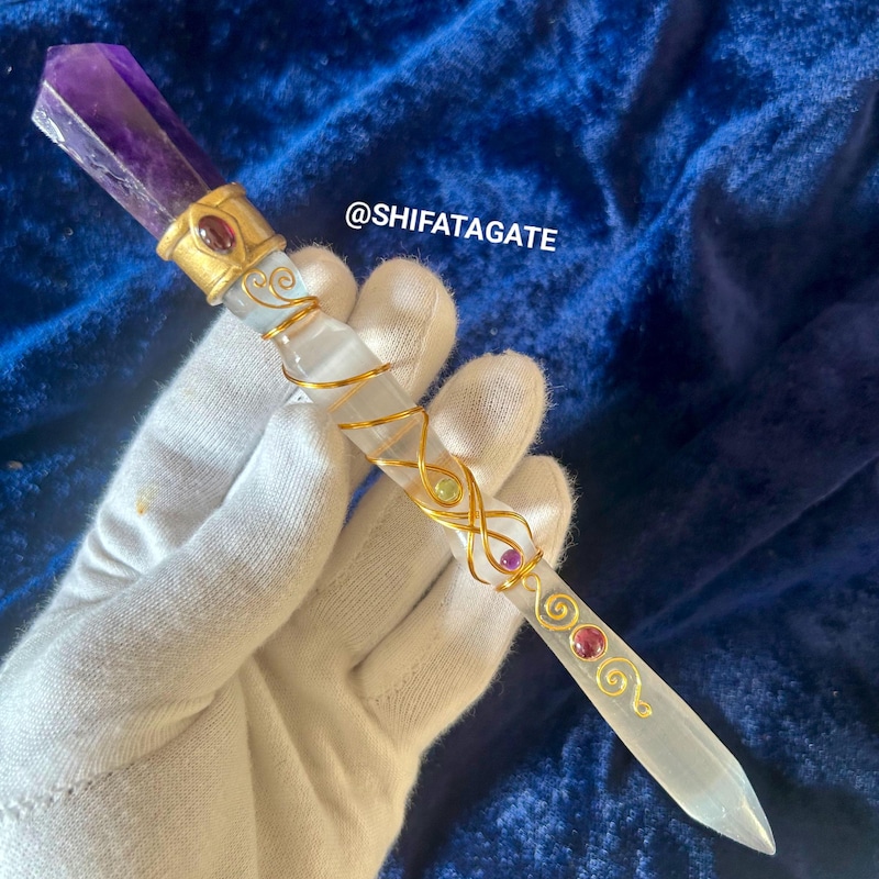 Amethyst Wand and Holder - Etsy