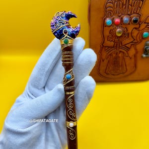Handmade Aura Quartz Crystal Pen | Moon & Arrow Gemstone Writing Pen - Etsy