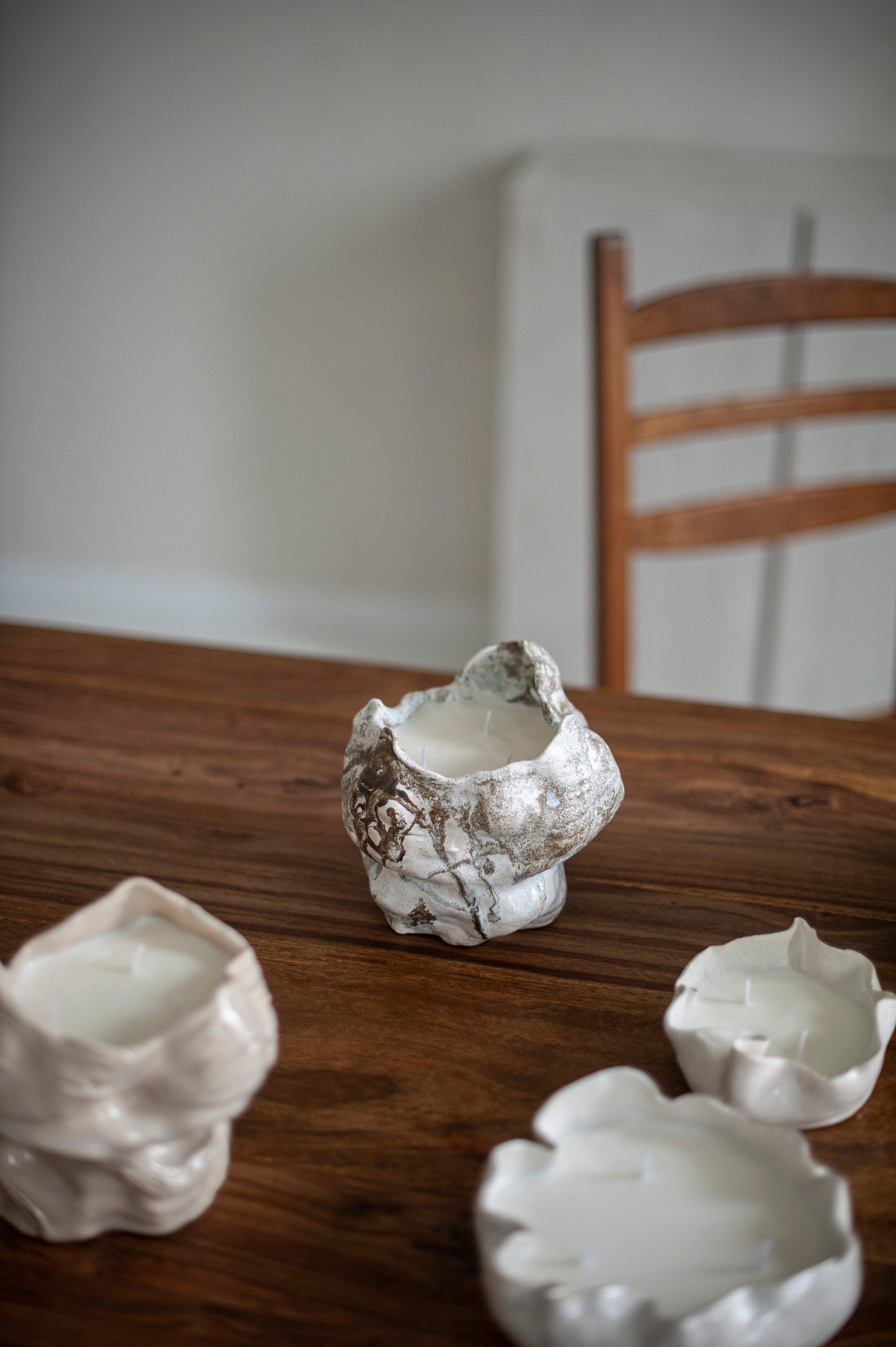 Handmade Ceramic Candle - Unique Sculptural Candle - Design Candle ...