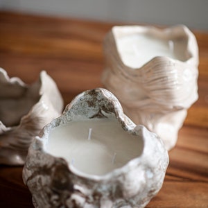 Handmade Ceramic Candle - Unique Sculptural Candle - Design Candle ...