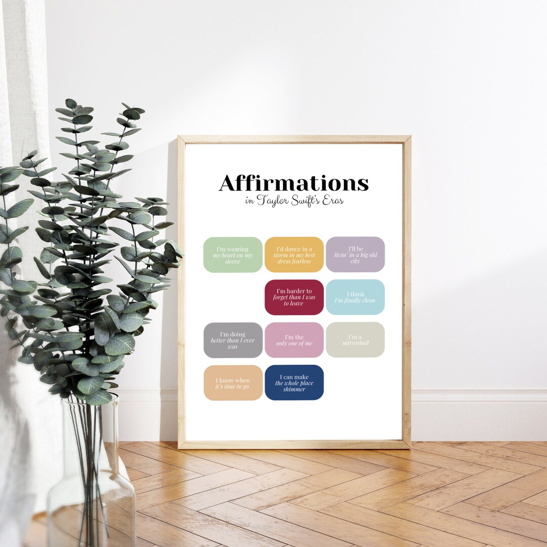 Taylor Swift Poster Affirmations Taylor Swift Eras Tour Merch - Etsy