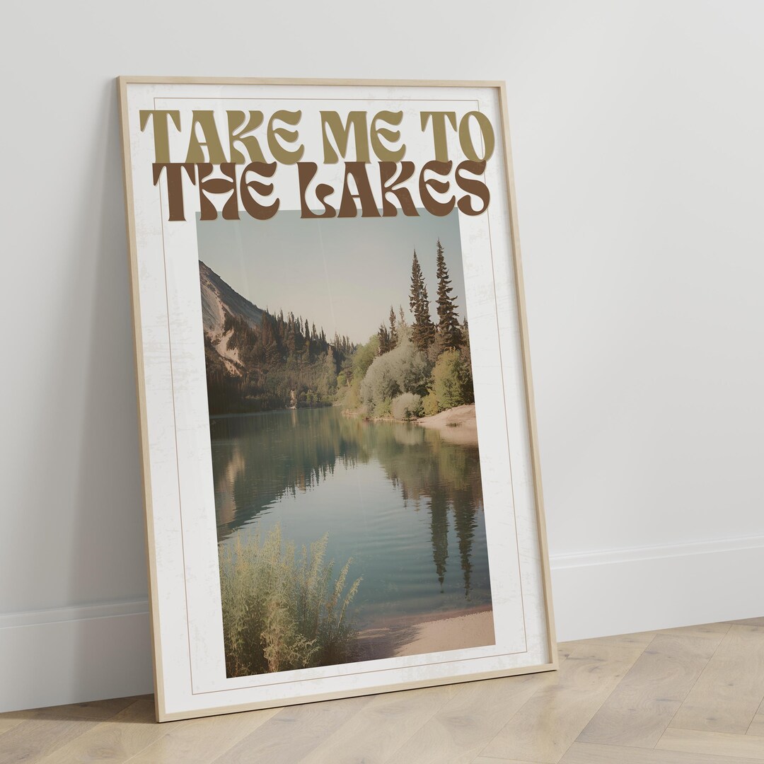 The Lakes Print AI Generated Wall Art, Take Me to the Lakes Poster ...