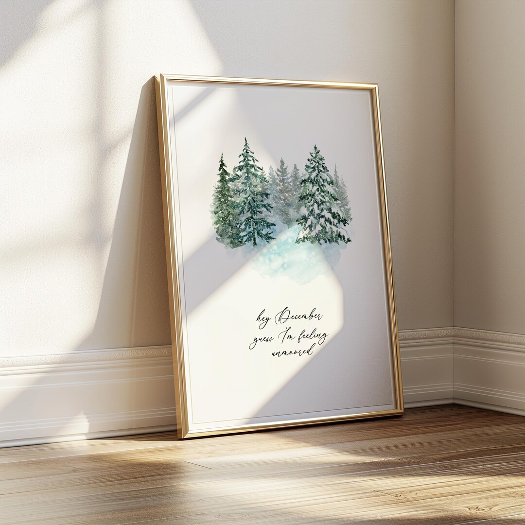 Evermore Print, Evermore Lyric Poster, Subtle Taylor Poster, Christmas ...