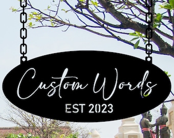 Oval Welcome Sign - Etsy