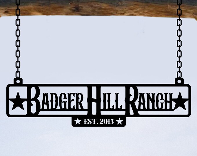 Personalized Ranch Sign Custom Ranch Name Sign Farmhouse Last Name Wall ...