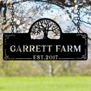 Custom Ranch Family Name Sign, Personalized Outdoor Sign, Classic ...