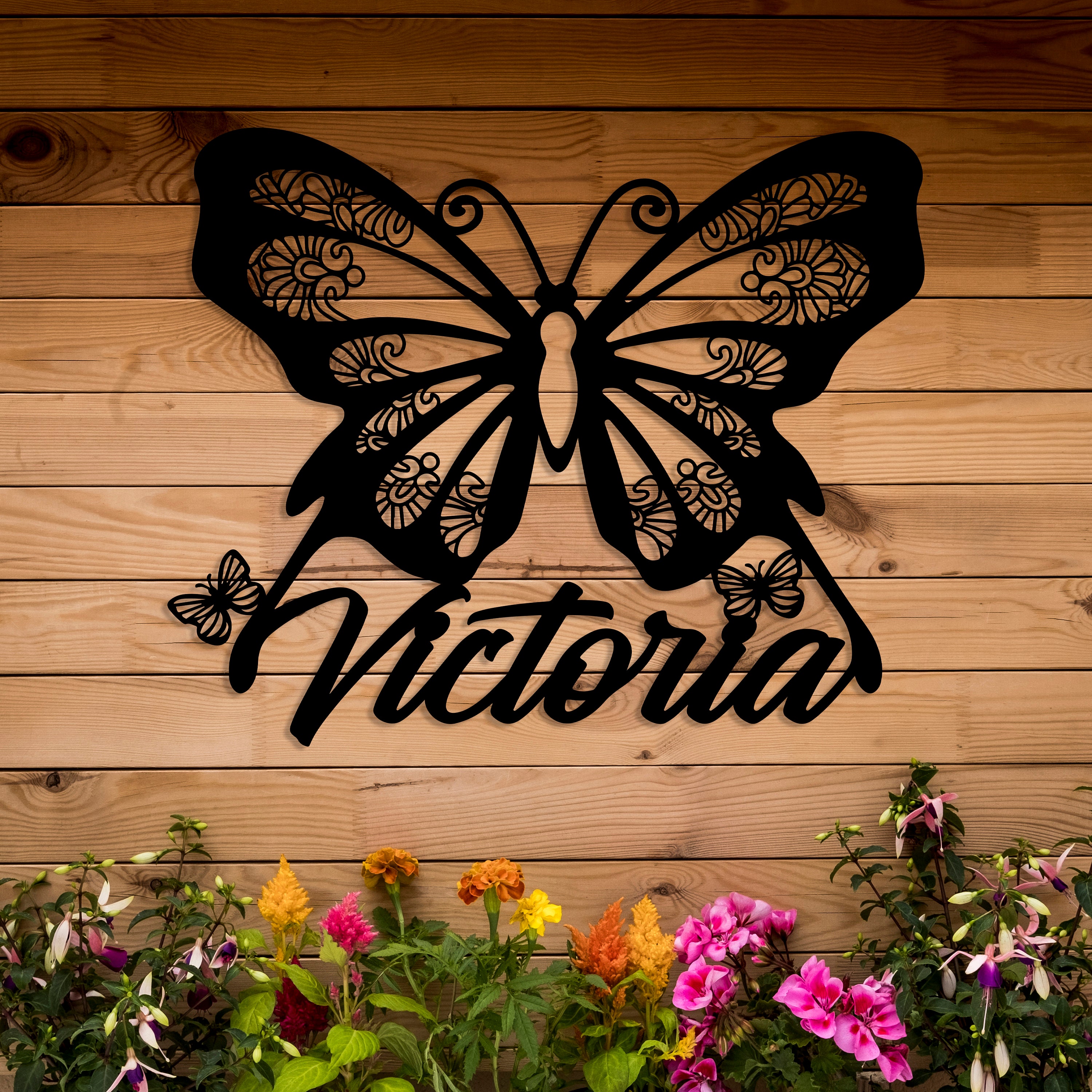 Personalized Butterfly Metal Sign, Custom Butterfly Name Sign ...