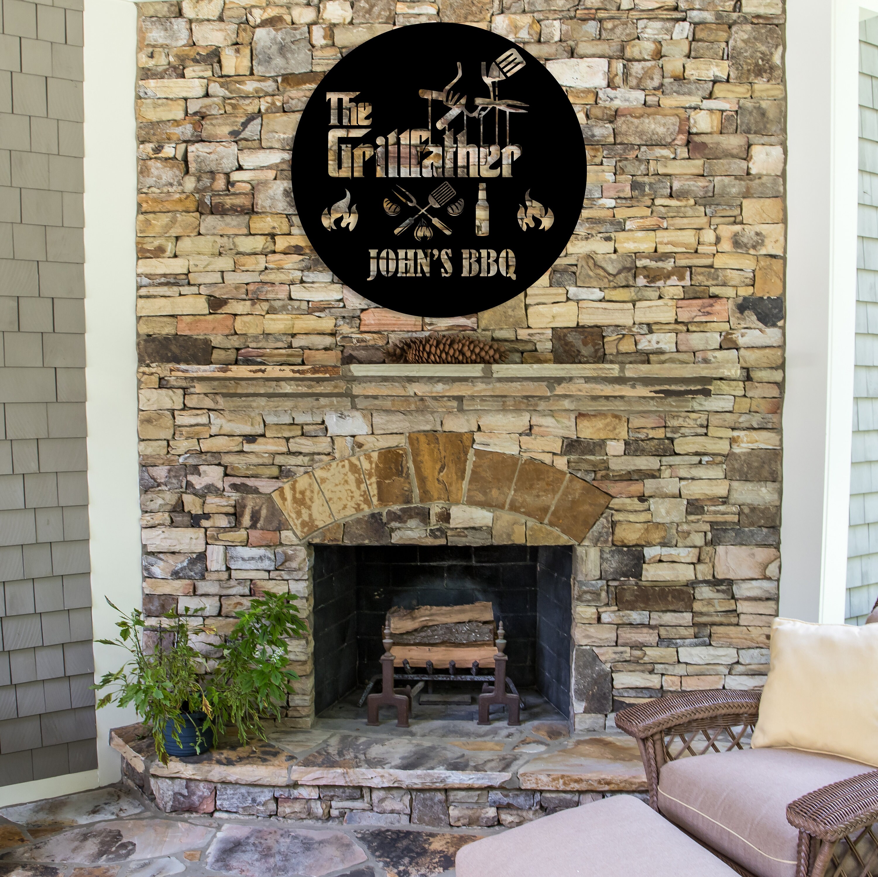 Custom Grill Father Metal Sign, Grill Godfather Sign – Gifts4Fans ...
