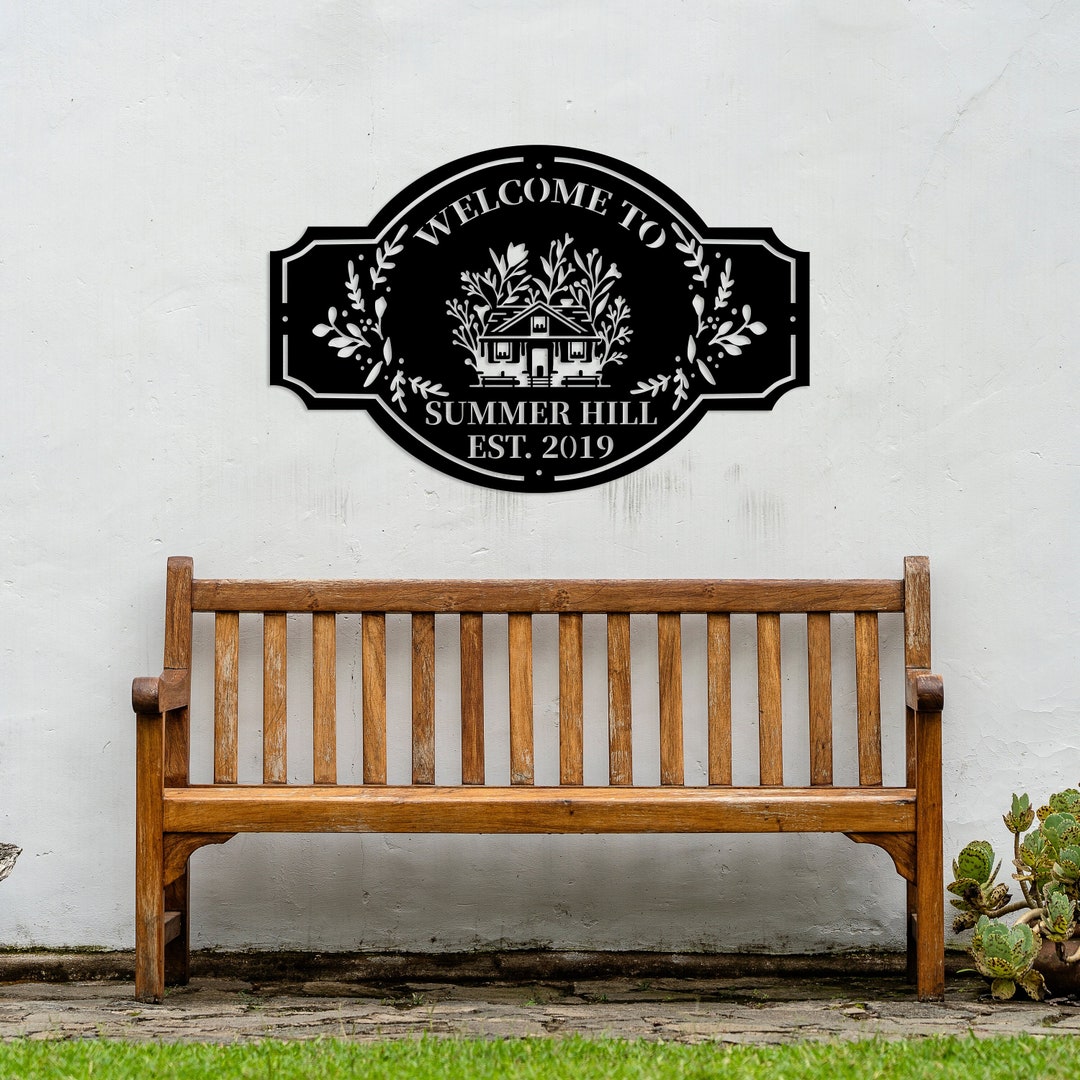 Custom Metal Farm Name Wall Sign, Personalized Farmhouse Sign, Last ...