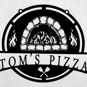 Custom Metal Pizza Oven Wall Sign, Kitchen Decor, Personalized Oven ...