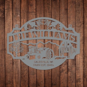 Custom Metal Farm Name Sign, Personalized Large Ranch Sign, Farmville ...