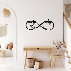 Custom Infinity Metal Wall Sign, Personalized Infinity Name Sign ...