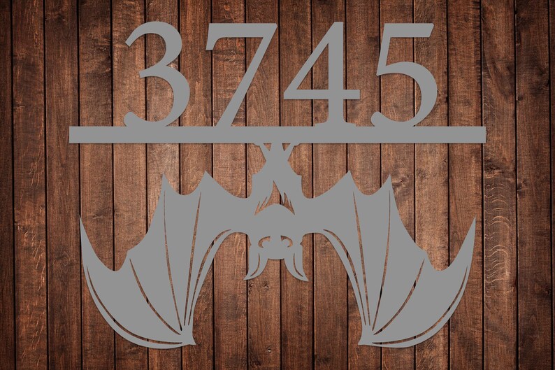 Custom Bat Address Sign, Personalized House Number Sign, Halloween Bat ...