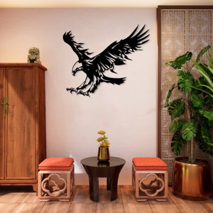 Metal Large Eagle Wall Art, Animal Wall Art, Eagle Decor, Nature Lovers Gift, Unique Design ...