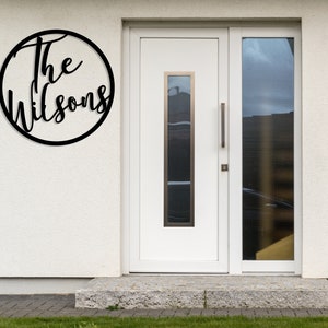 Custom Metal Circle Name Sign, Personalized Round Wall Sign, Your Text ...