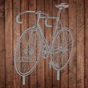Custom Bicycle Helmet Holder Metal Sign, Custom Coat Rack, Cyclist Gift ...