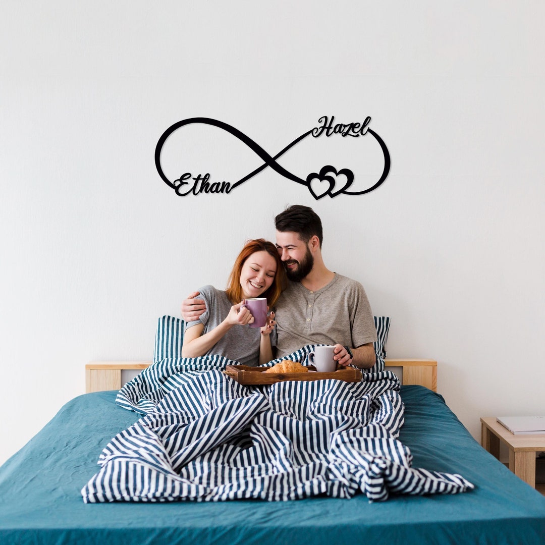 Custom Infinity Love Couple Name Sign, Valentine Day Couple Gift, Love ...