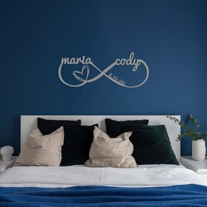 Custom Infinity Metal Wall Sign, Personalized Infinity Name Sign ...