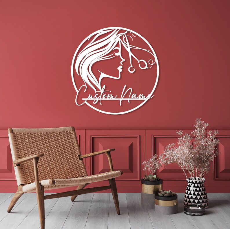Custom Hair Dresser Metal Sign Personalized Hair Stylist Name - Etsy