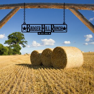 Personalized Metal Farm Entrance Sign, Custom Ranch Metal Sign, Large ...