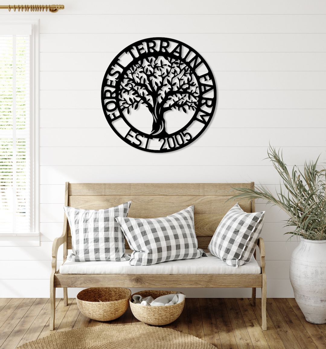 Custom Life of Tree Metal Wall Sign, Personalized Name Sign, Custom ...