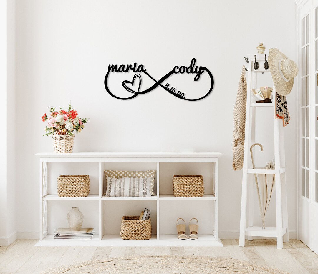 Custom Infinity Metal Wall Sign, Personalized Infinity Name Sign ...