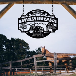 Custom Metal Farm Name Sign, Personalized Large Ranch Sign, Farmville ...