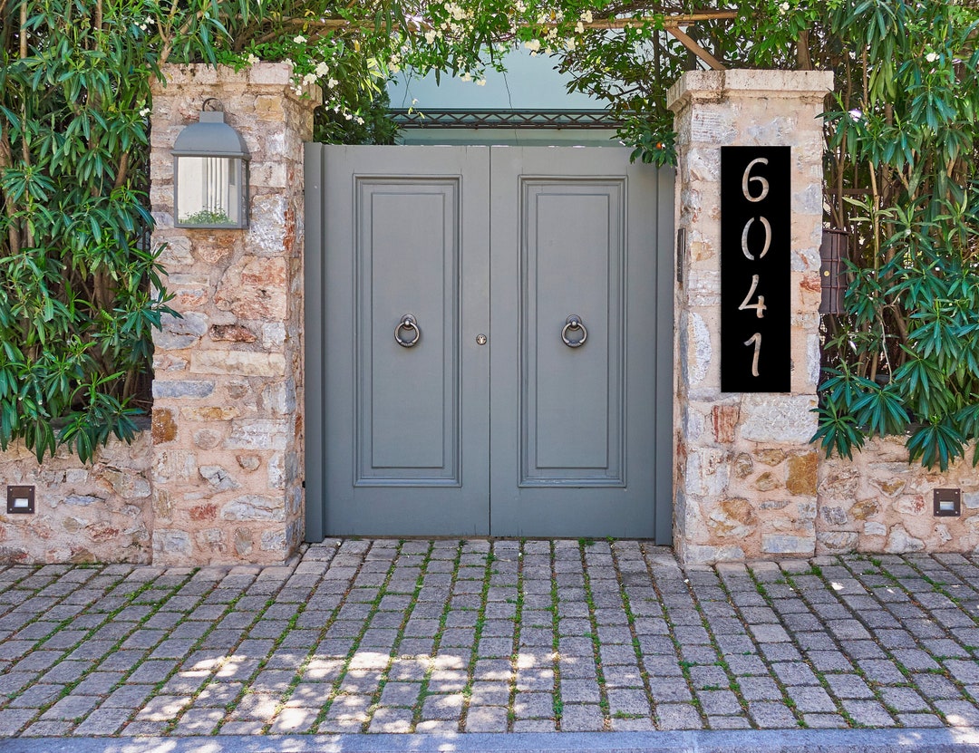 Metal Custom House Number Sign, Address Number Sign, Modern Address ...