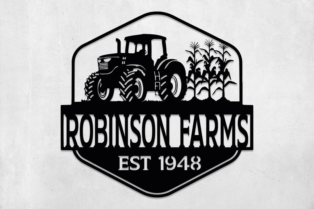 Custom Tractor Metal Name Sign, Metal Farmhouse Sign,outdoor Large ...