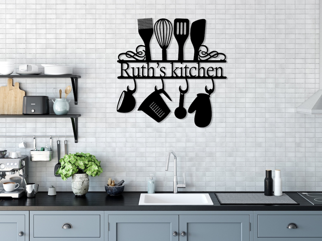 Custom Kitchen Metal Sign, Personalized Sign for Kitchen, Customizable ...