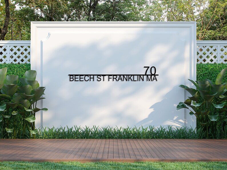 Custom Metal Address Sign Modern Deco Metal House Address - Etsy