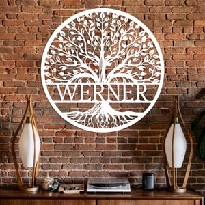 Custom Family Tree of Life Name Sign, Metal Last Name Sign, Home Sign ...
