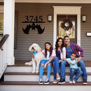 Custom Bat Address Sign, Personalized House Number Sign, Halloween Bat ...