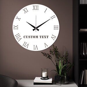 Custom City Name Metal Wall Clock, Personalized Large Wall Clock, Modernsilent Wall Clock, City ...