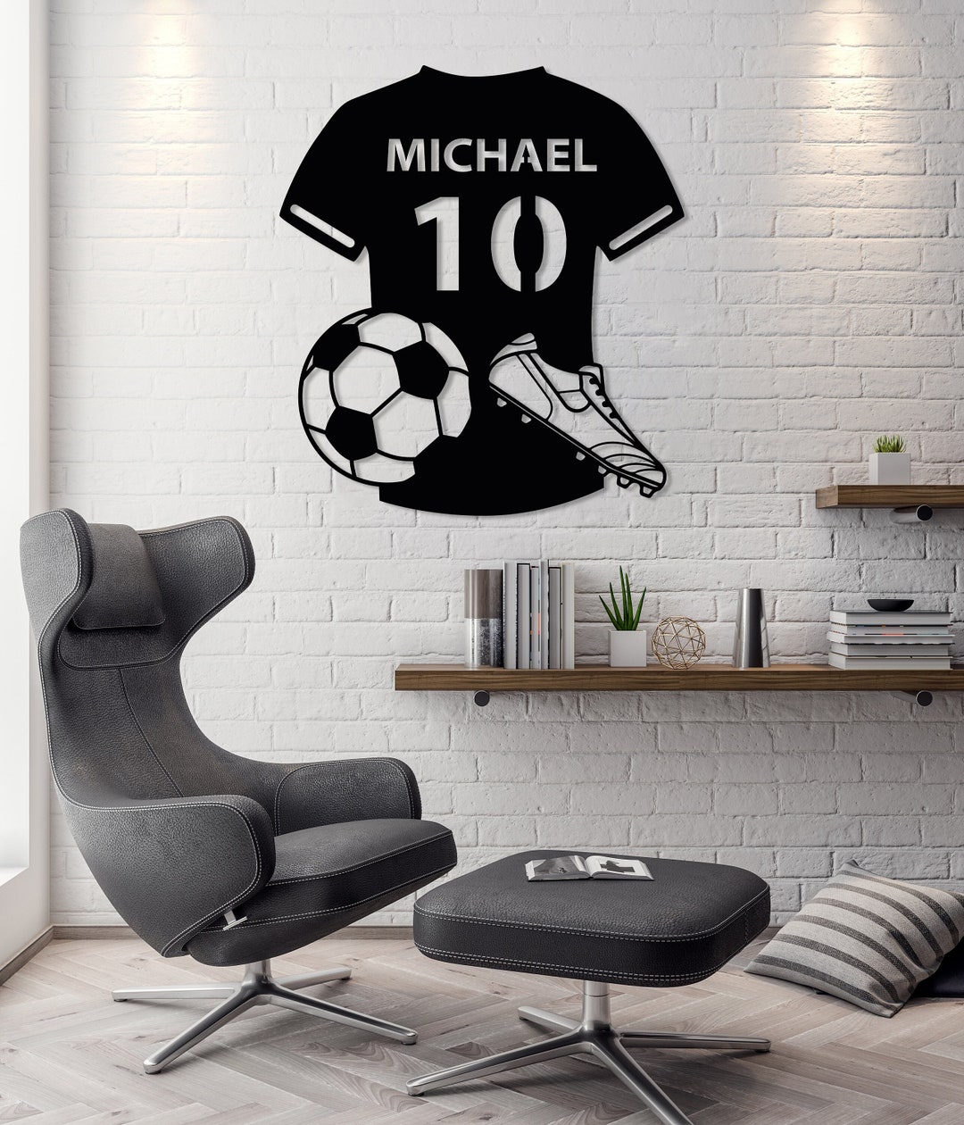 Custom Football Player Metal Sign, Personalized Football Player Name ...