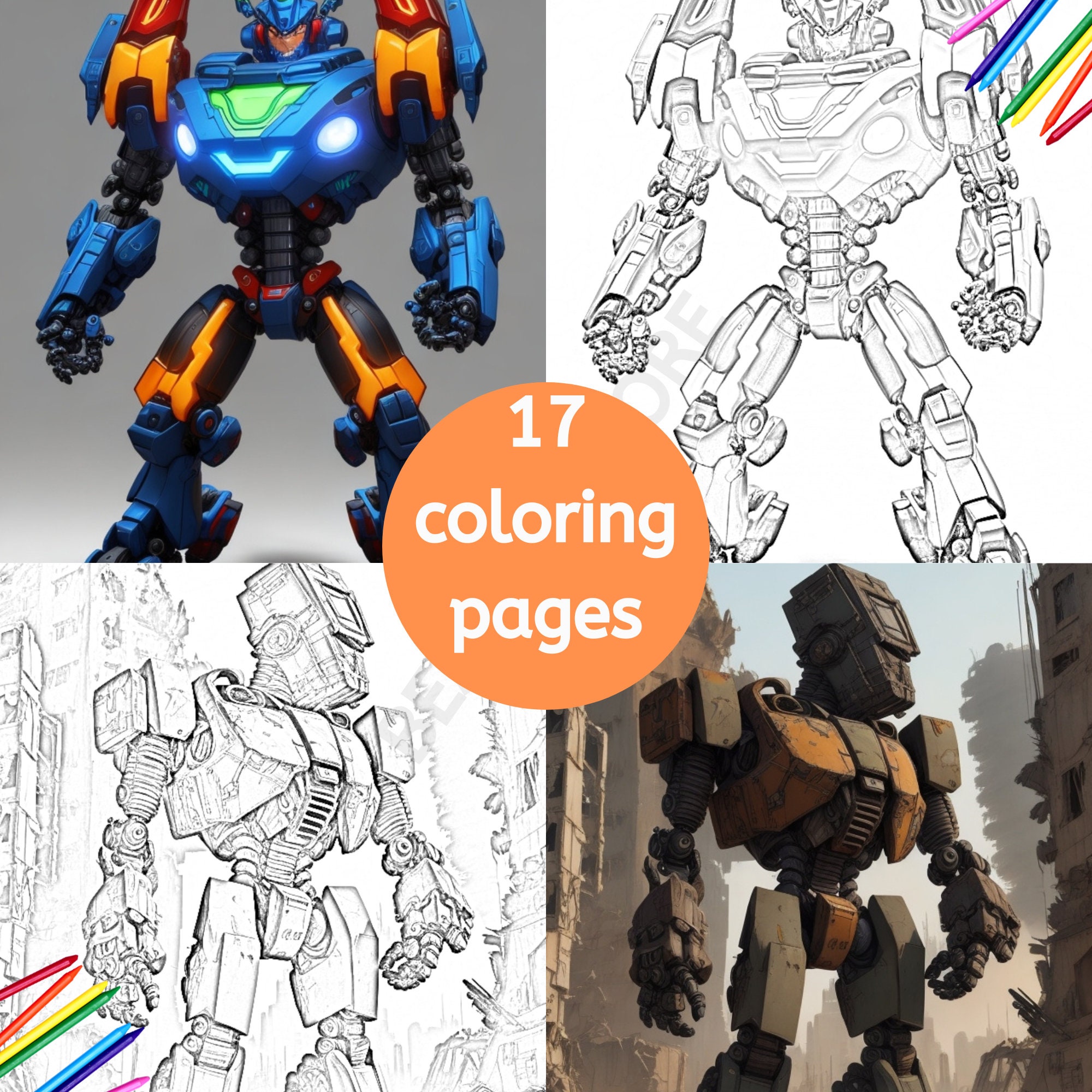 Pacific Rim Robots Coloring Pages
