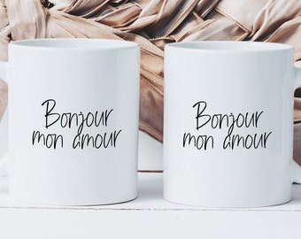 Mug Bonjour mon amour - Etsy France