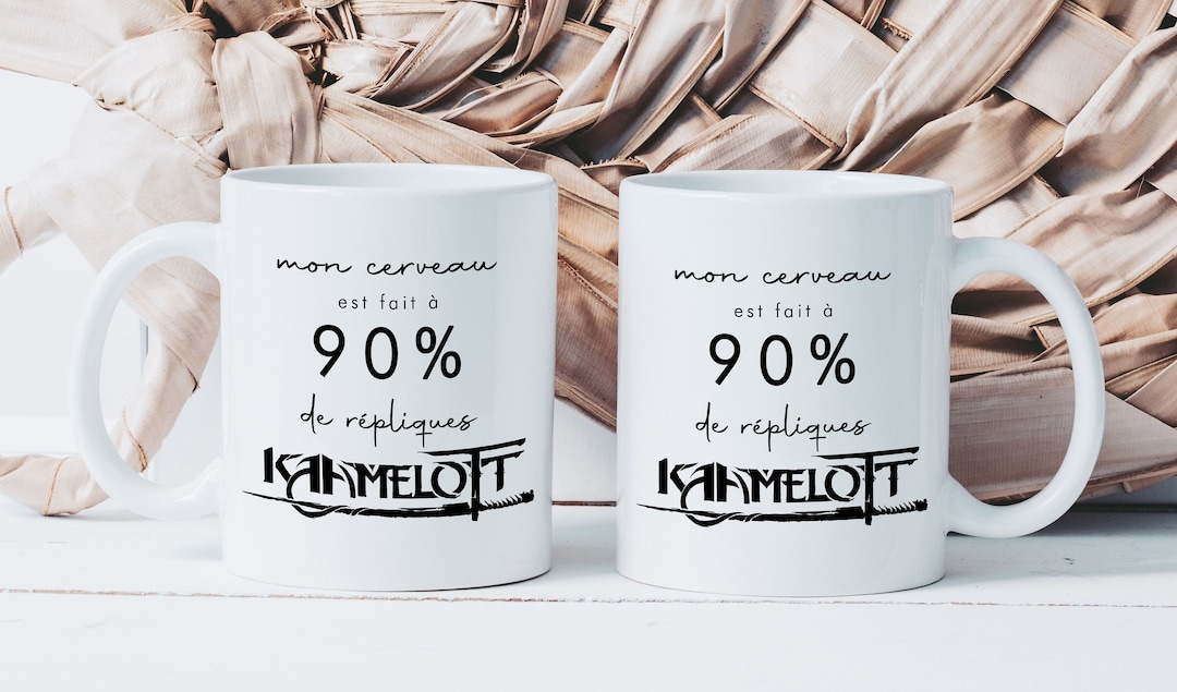 Kaamelott Replica Mug Ceramic Cup Original Colleague Gift Idea Birthday Christmas King Arthur ...