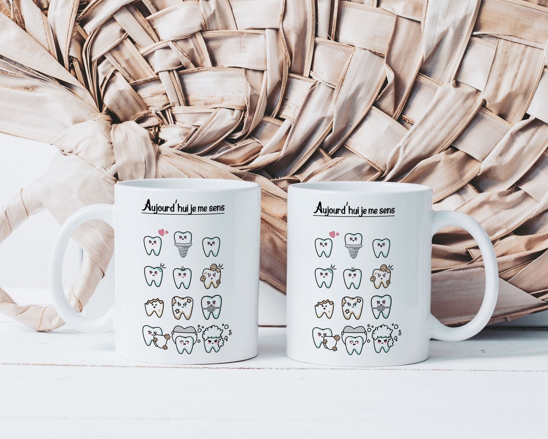 Teeth Mood Dentist Mug - Personalized Ceramic Mug - Original Gift Idea ...