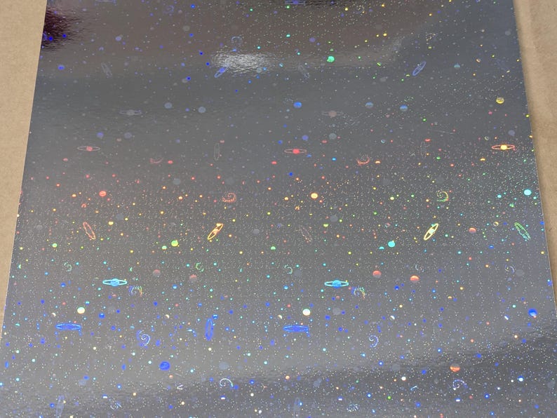 Cosmos Foil Holographic Paper: Galaxy Planets Cardstock (10x13") - Etsy