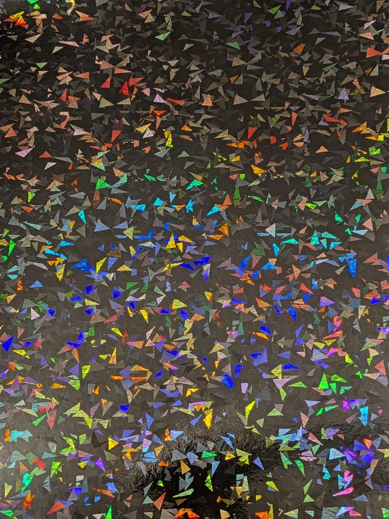 Cracked Ice Holographic Triangles Foil Paper – 10x13" Rainbow Cardstock ...