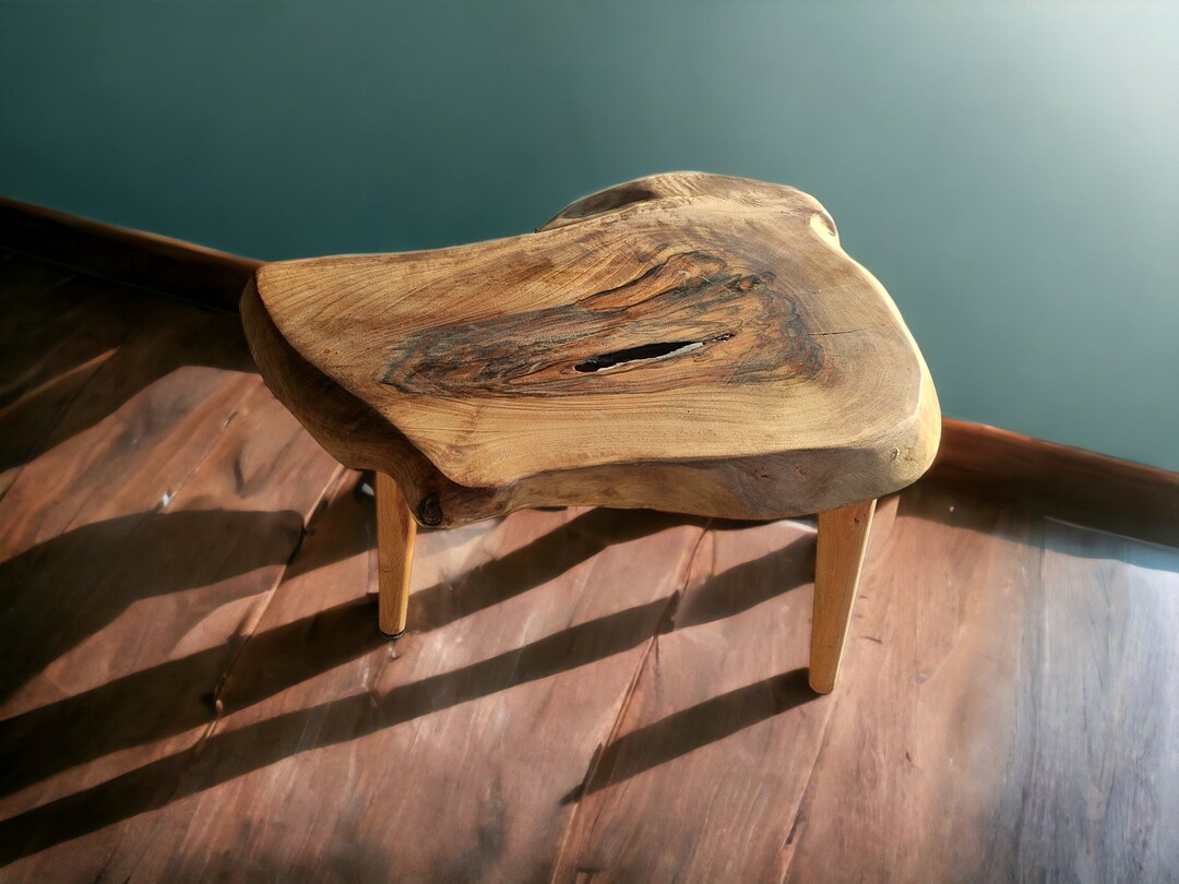 Handmade Rustic Walnut Coffee Table: Live Edge Wood End Table - Etsy