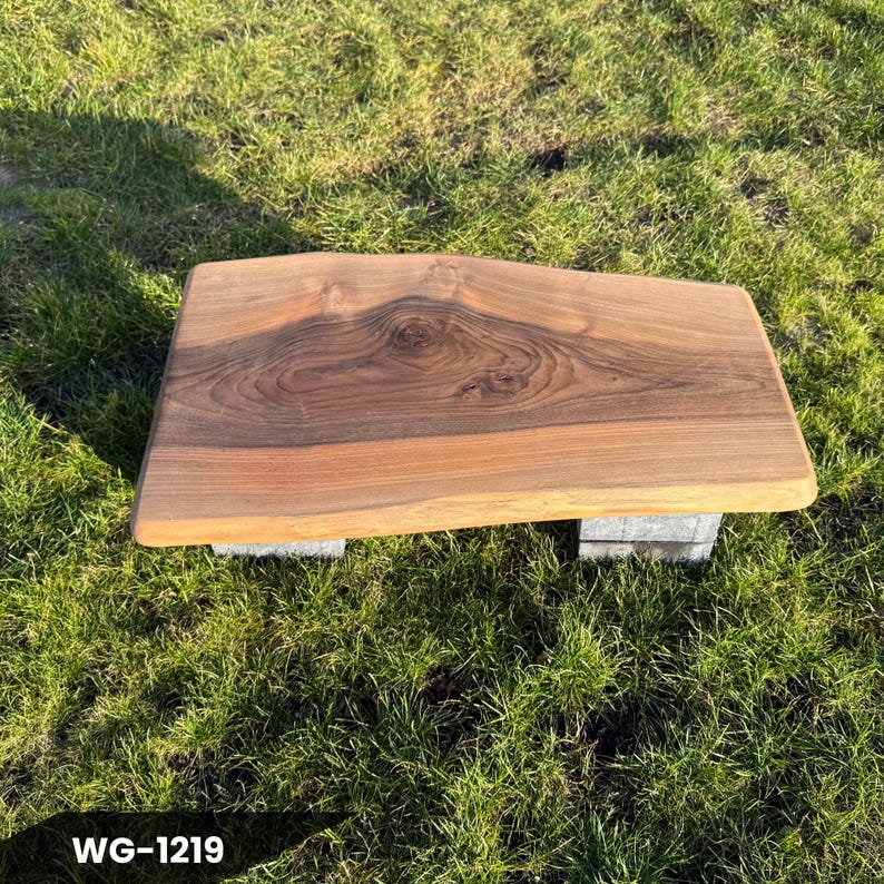 Handmade Live Edge Walnut Coffee Table Top With Style Options - Rustic ...