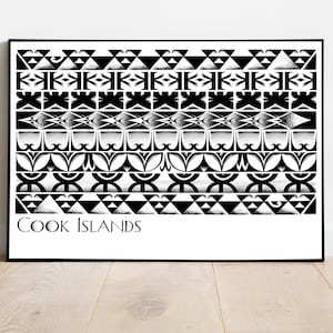 Kuki Pattern, Cookisland Art 6 Pack, Polynesian Art, Digital Art ...