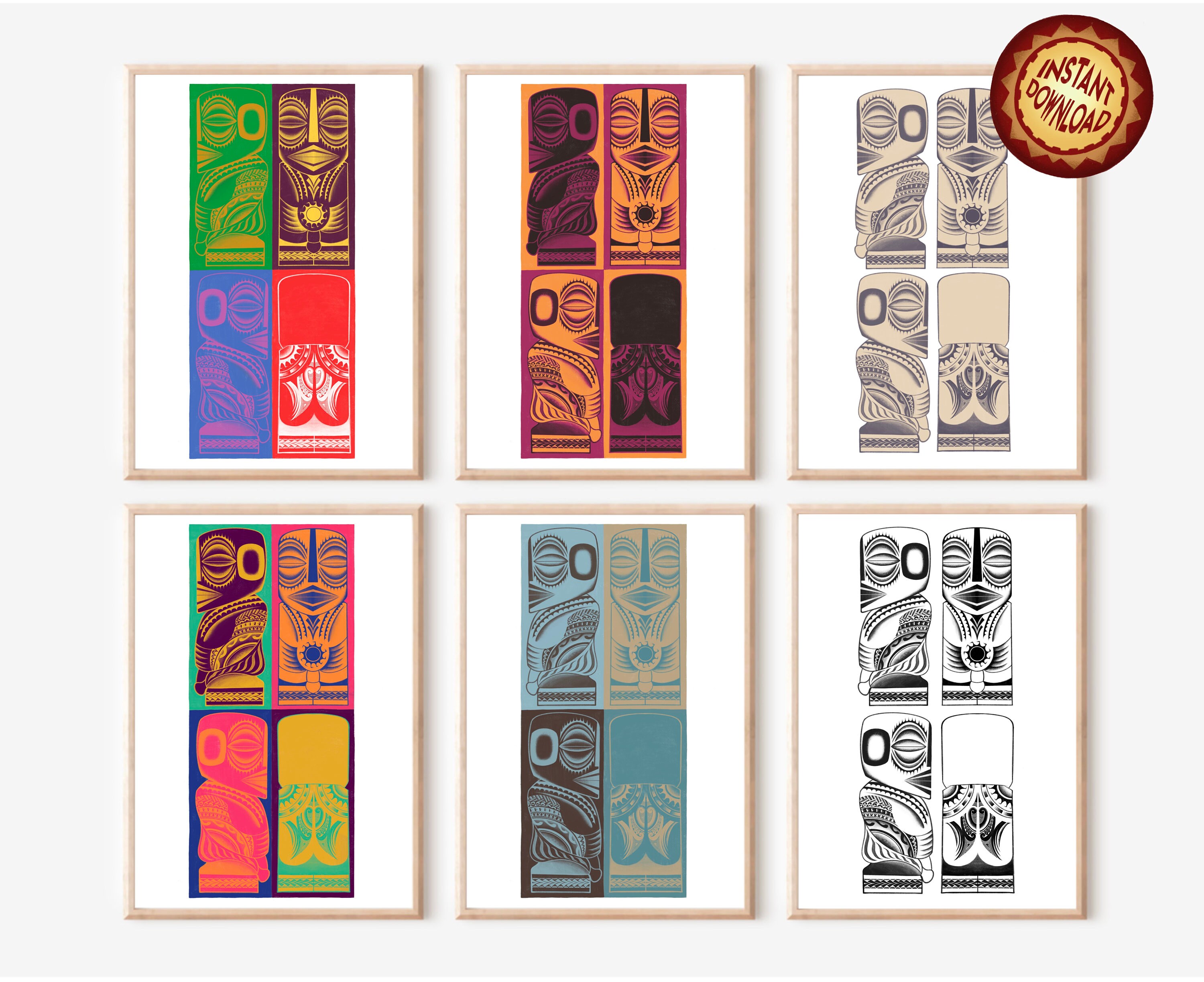 Cook Island Art 10 Pack Polynesian Art Tangaroa Digital Art - Etsy