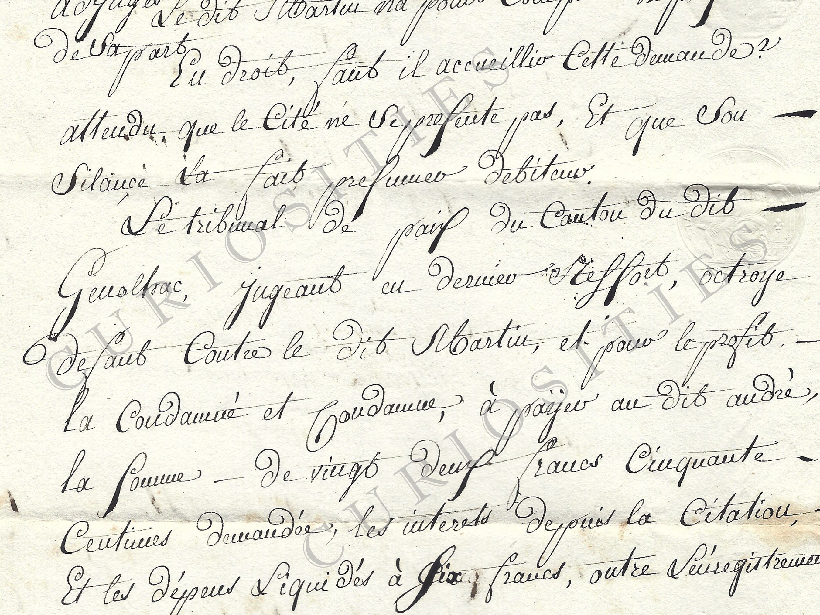PRINTABLE Ephemera Antique French Letter From 1829 Handwriting Junk ...