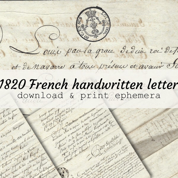 Antique French Document - Etsy