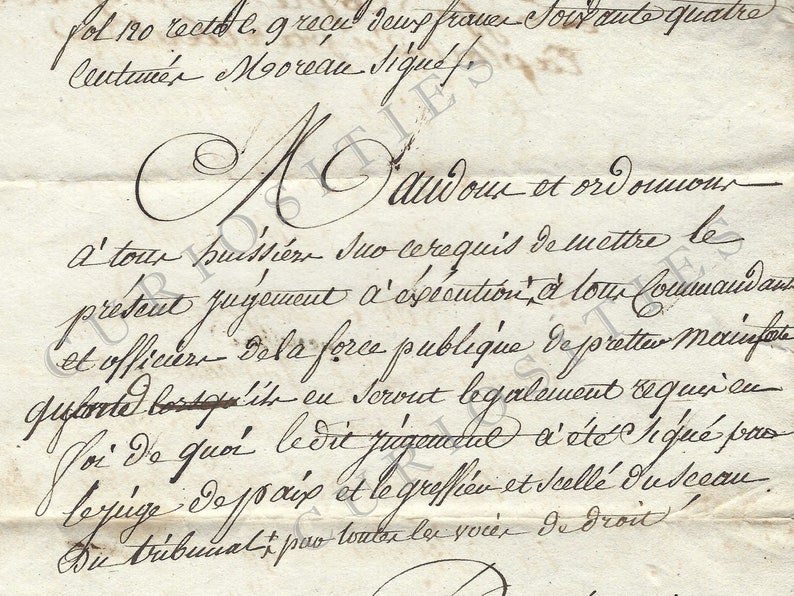 PRINTABLE Ephemera Antique French Letter From 1820 - Etsy