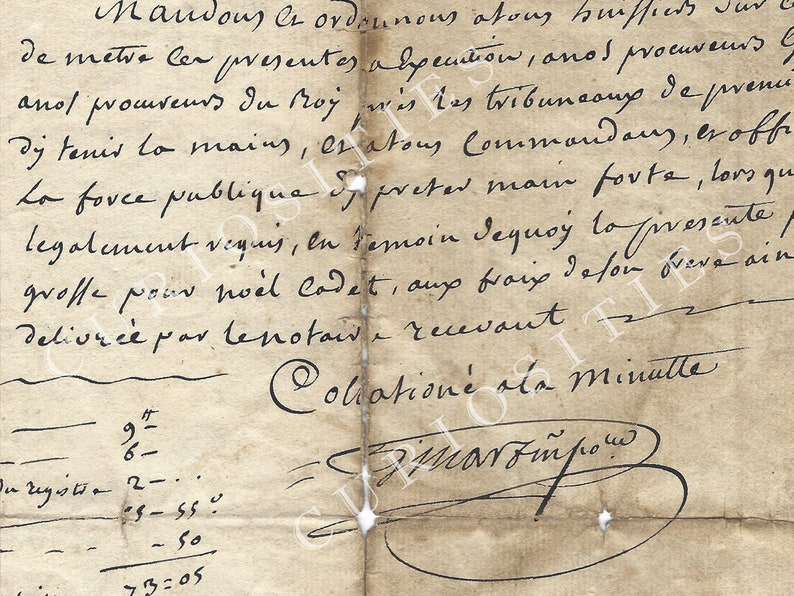 PRINTABLE Ephemera Antique French Letter From 1819 Handwriting Junk ...